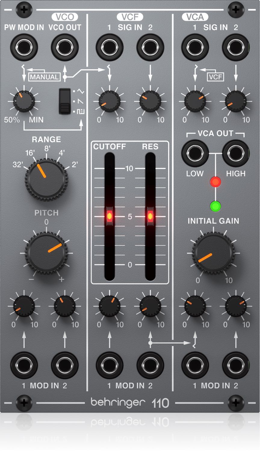 Behringer 110 VCO/VCF/VCA – Detroit Modular