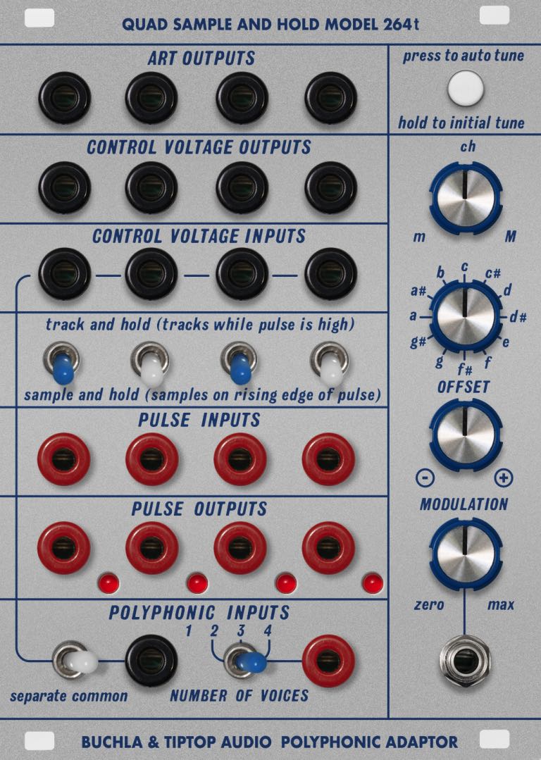 Tiptop Audio Buchla 264t Quad Sample and Hold – Detroit Modular
