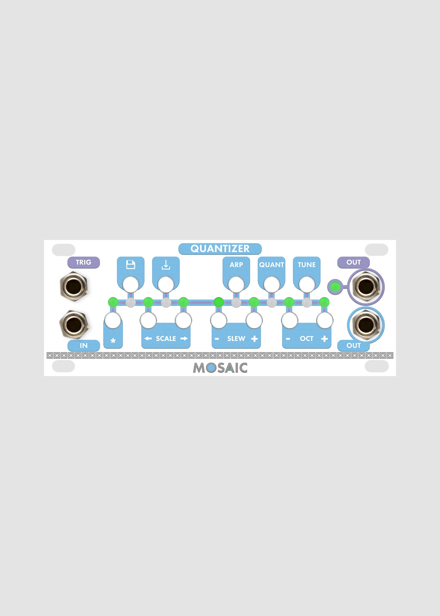 Mosaic 1u Quantizer White – Detroit Modular