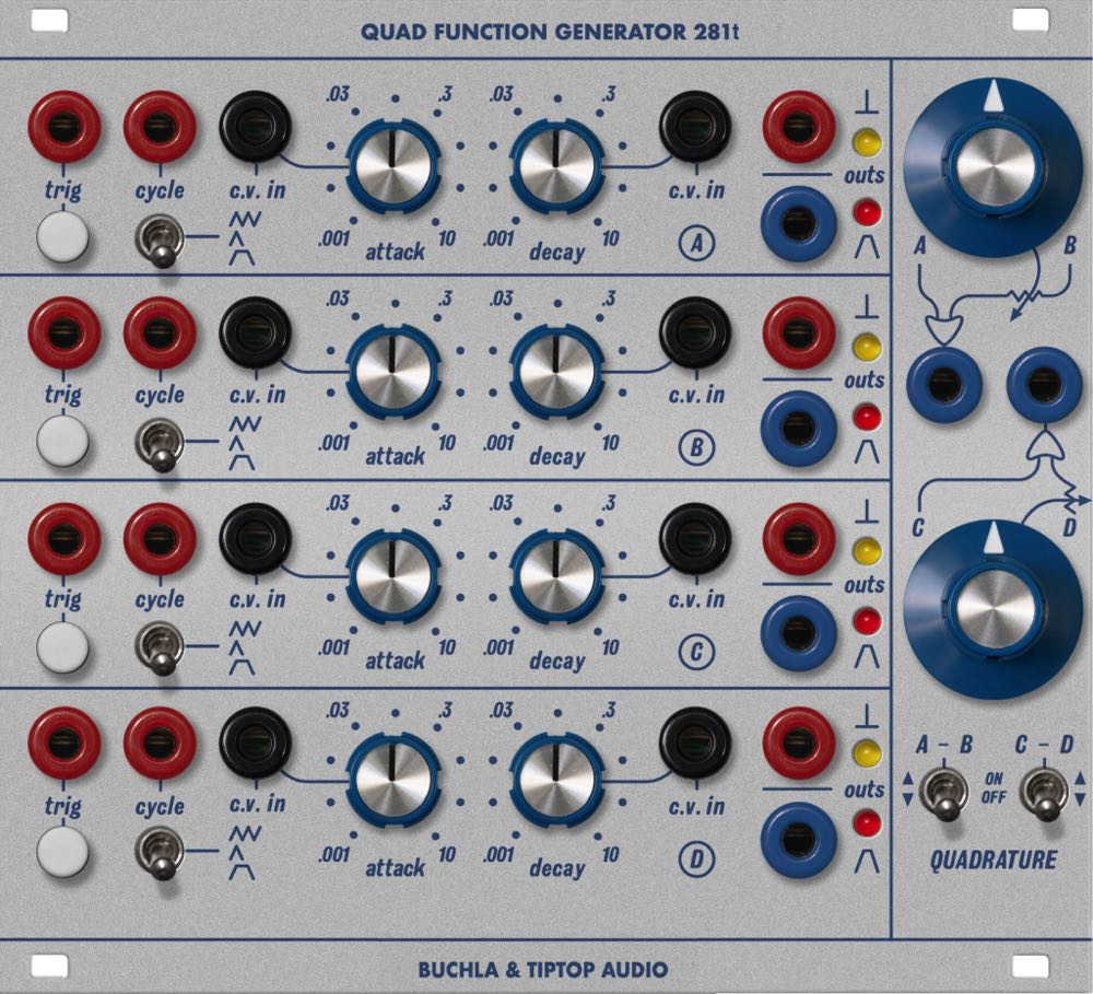 Tiptop Audio Buchla 200 Series Quad Function Generator Model 281t ...