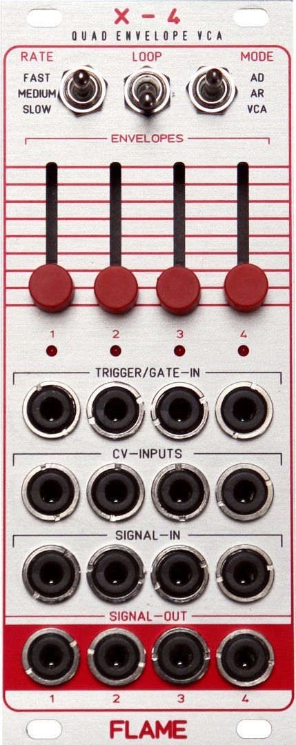 Flame X-4 Quad Envelope VCA – Detroit Modular
