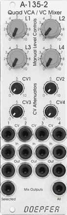 Doepfer A-135-2 Quad VCA / Voltage Controller Mixer – Detroit Modular