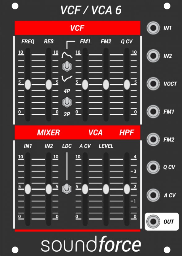 SoundForce VCF/VCA 6 Grey – Detroit Modular