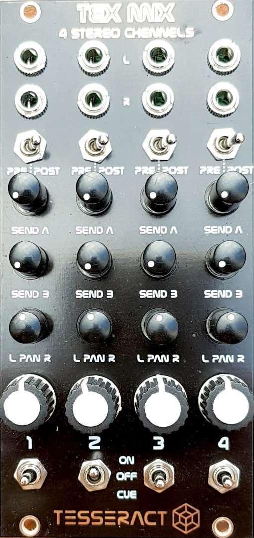 Tesseract Modular Tex Mix 4 Stereo Channels Full DIY Kit – Detroit Modular